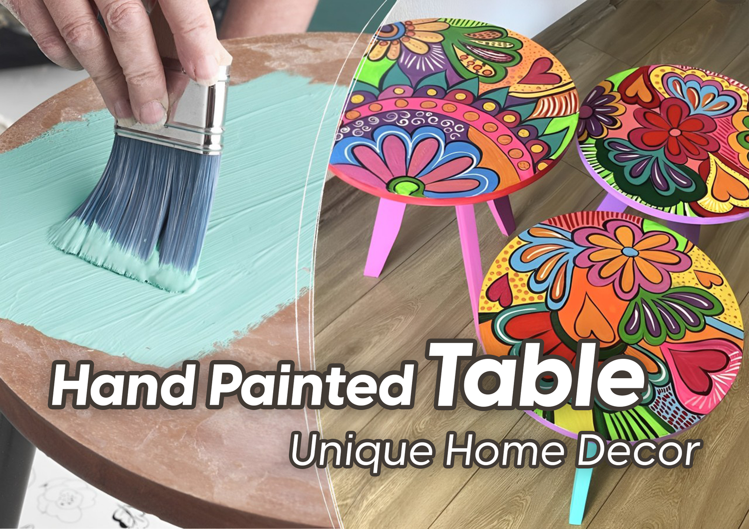Personalized Perfection: Hand-Painted Table for Unique Home Decor ...